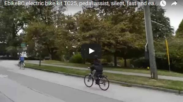 EbikeBC electric bike kit T35, pedal assist, silent, fast and easy cli